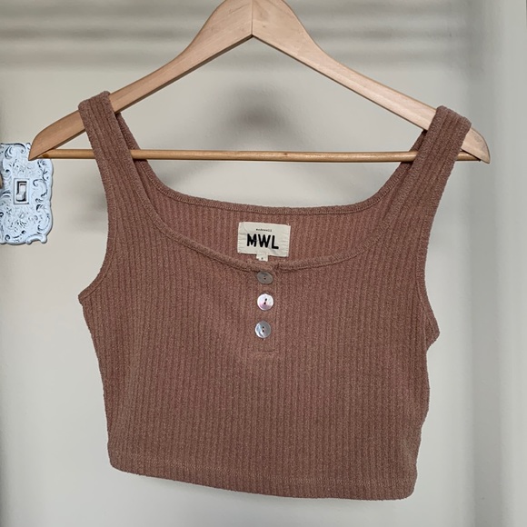 Madewell | Tops | Madewell Crop Tank Neutral Camel Color | Poshmark
